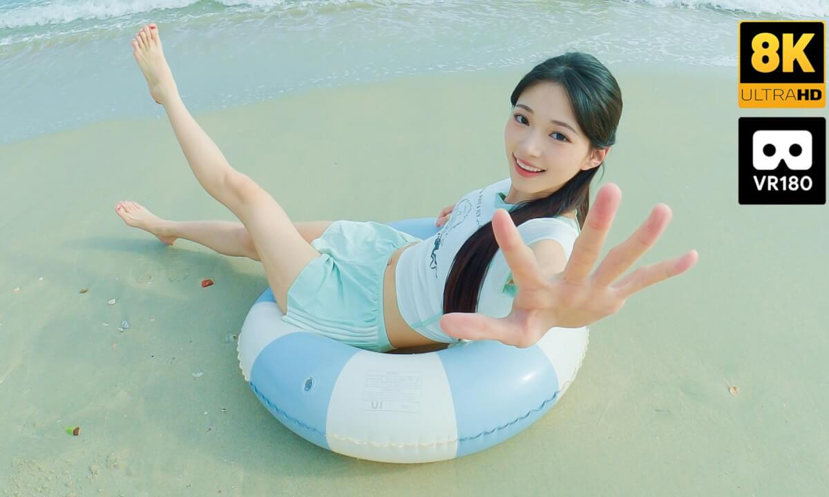 Pretty girl @小羊 portrait shoot at the seaside | DeoVR