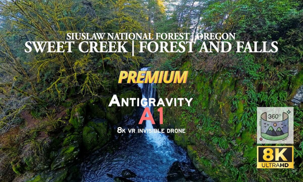 Sweet Creek Falls, Oregon | Antigravity A1 Drone + H3VR Ambisonic Audio ...