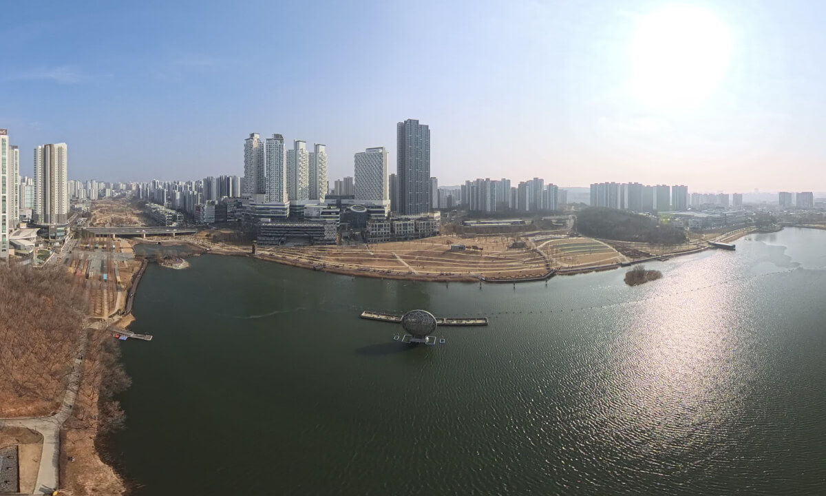 Dongtan Lake Park - Drone antigravity a1 - VR Video | DeoVR