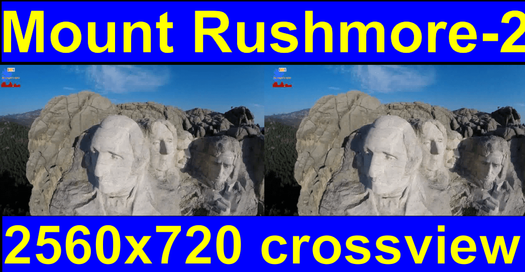 Mount Rushmore (2), South Dakota in 3D cross-view "by angel's eyes ...