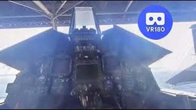 Lockheed F-117 Nighthawk VR180 cockpit view Castle Air Museum