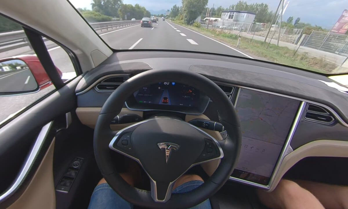 Tesla ModelX Autopilot POV - DeoPro - VR Video | DeoVR