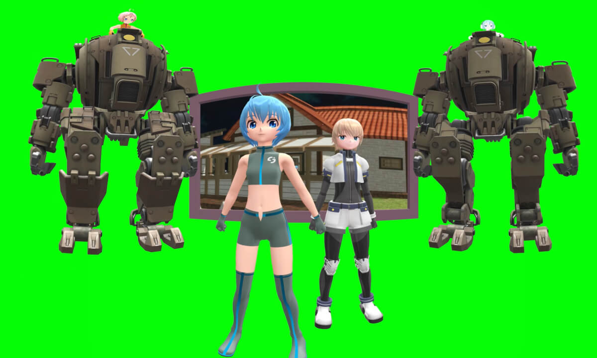 [MMD] Amaha Sora and X55 with Robots dancing Ruma (passthrough)