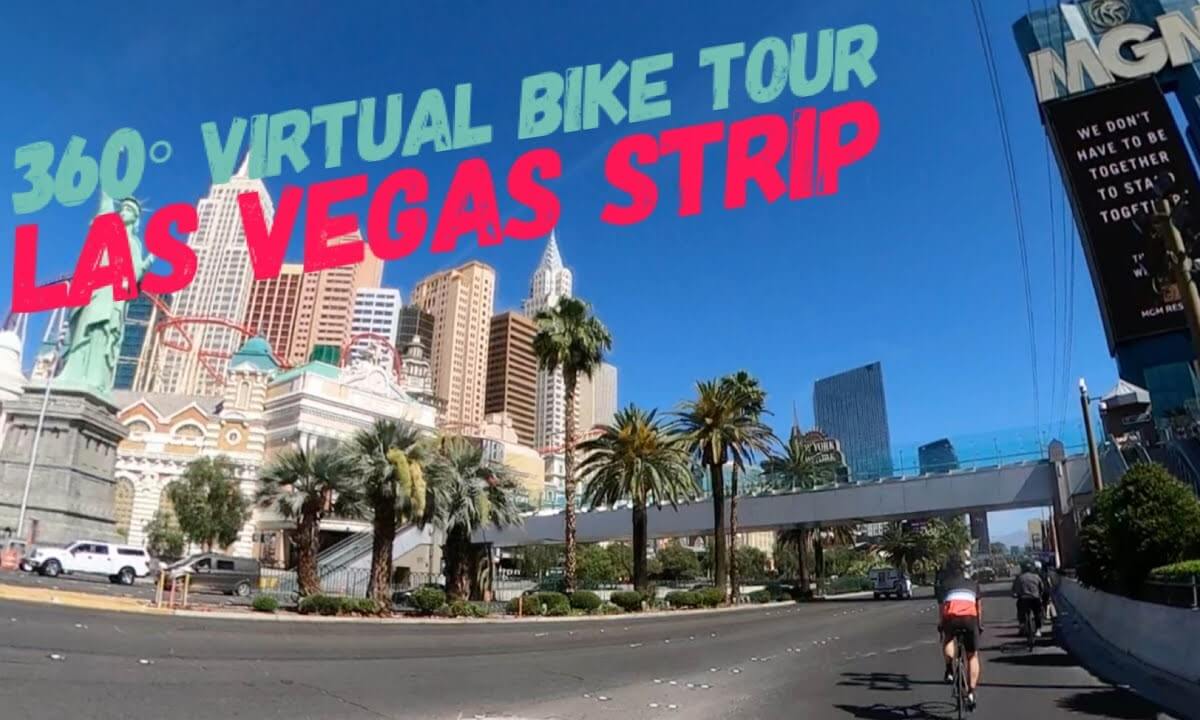 360 Virtual Bike Tour of LAS VEGAS STRIP - VR Cycling for Exercise Bikes