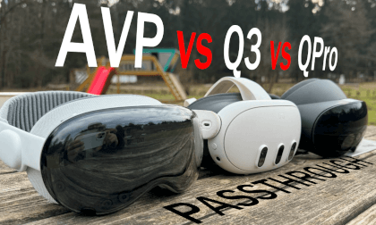 Apple Vision Pro vs Quest 3 vs Quest Pro AVP / Q3 / QPRO Passthrough comparison