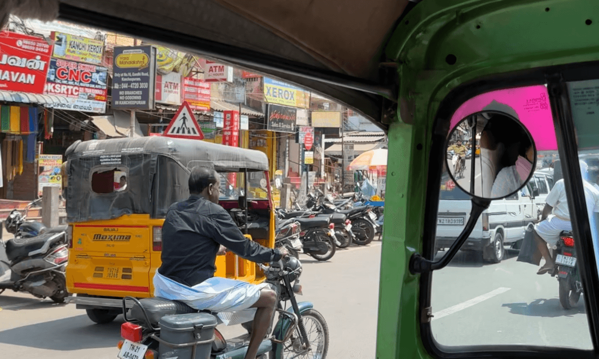 Auto ride in Kanchipuram - iPhone spatial video | DeoVR