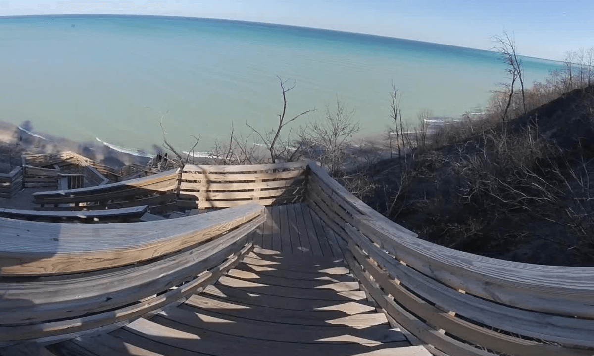 Virmond Park - Walk down the stairs to Lake Michigan - Mequon WI
