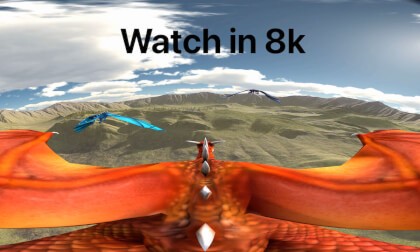 VR 180 8K - Dragon ride in Virtual Reality | Unity Terrain | F. Derelle ...
