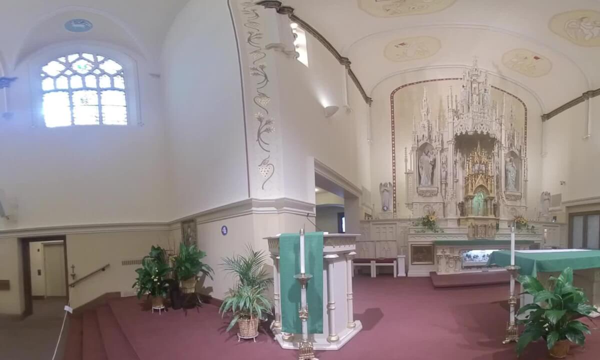 Holy Angels Catholic Church Tour - Doors Open West Bend WI - VR 3D 180 ...