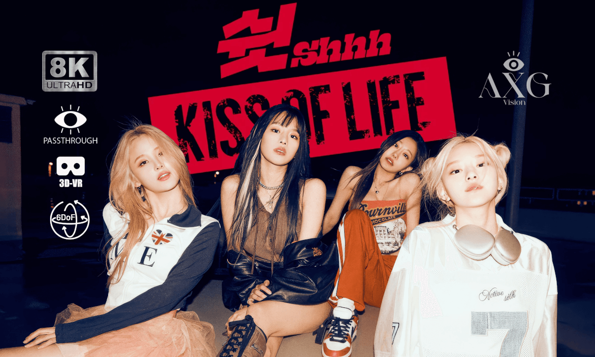 [8K 3DMR]KISS OF LIFE Shhh dance AR Passthrough for Quest MR