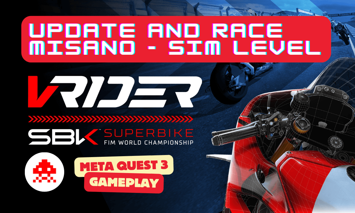 (3D POV Gameplay + Update!) VRider SBK Misano Sim Level Race (Zoom to 1.5!)
