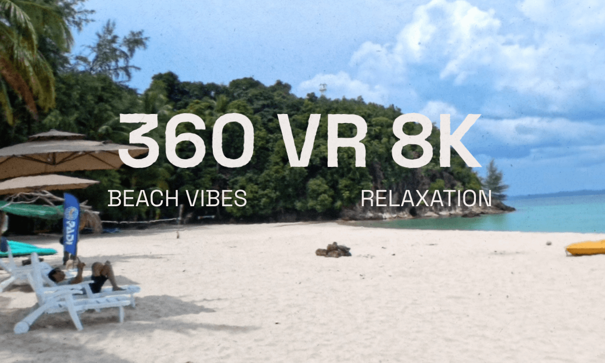 Relax in Paradise: 8K 360° VR Tropical Beach with Gentle Ocean Waves Sounds