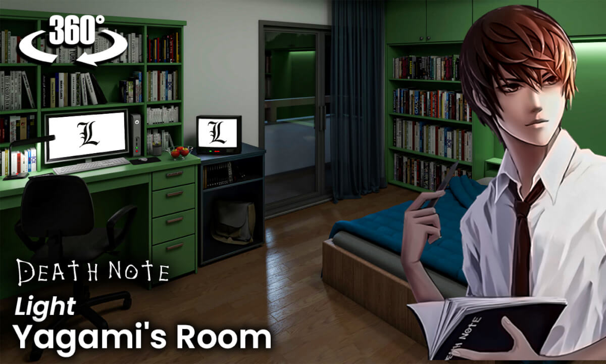 Death Note - Light Yagami Room VR 360 | DeoVR
