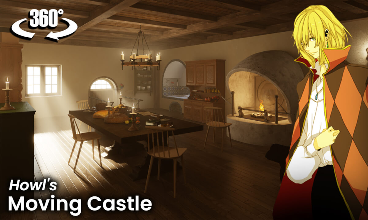 Howls Moving Castle VR 360 - onuryasemin - VR Video | DeoVR
