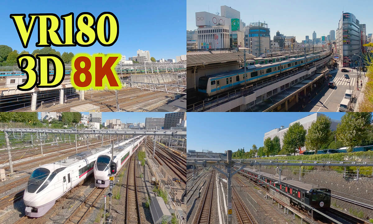 Railway scenery around Ueno Station where many trains come and go,TOKYO,JAPAN