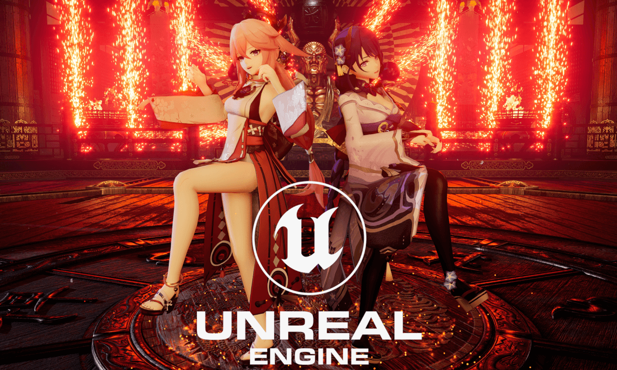 [MMD] [Unreal Engine] Genshin Impact: Raiden Shogun, Yae Miko | 宵々古今 / Yoiyoi Kokon