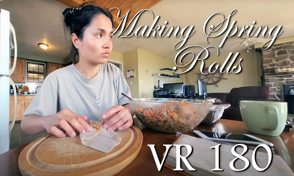 Making Spring Rolls VR Experience vr 180 | DeoVR