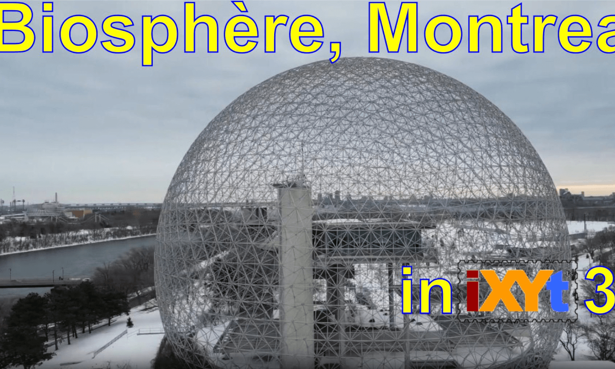 Biosphère de Montréal, Quebec, Canada in iXYt 3D video for VR