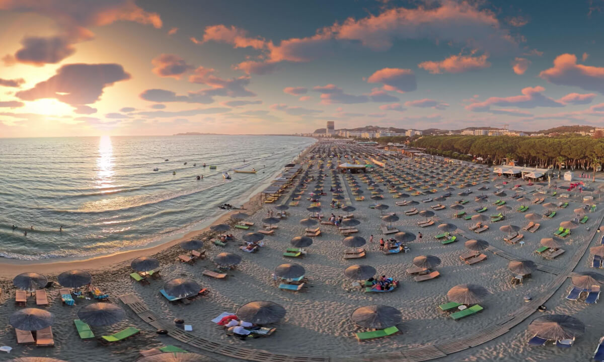 Durres Beach 8k Drone view | DeoVR
