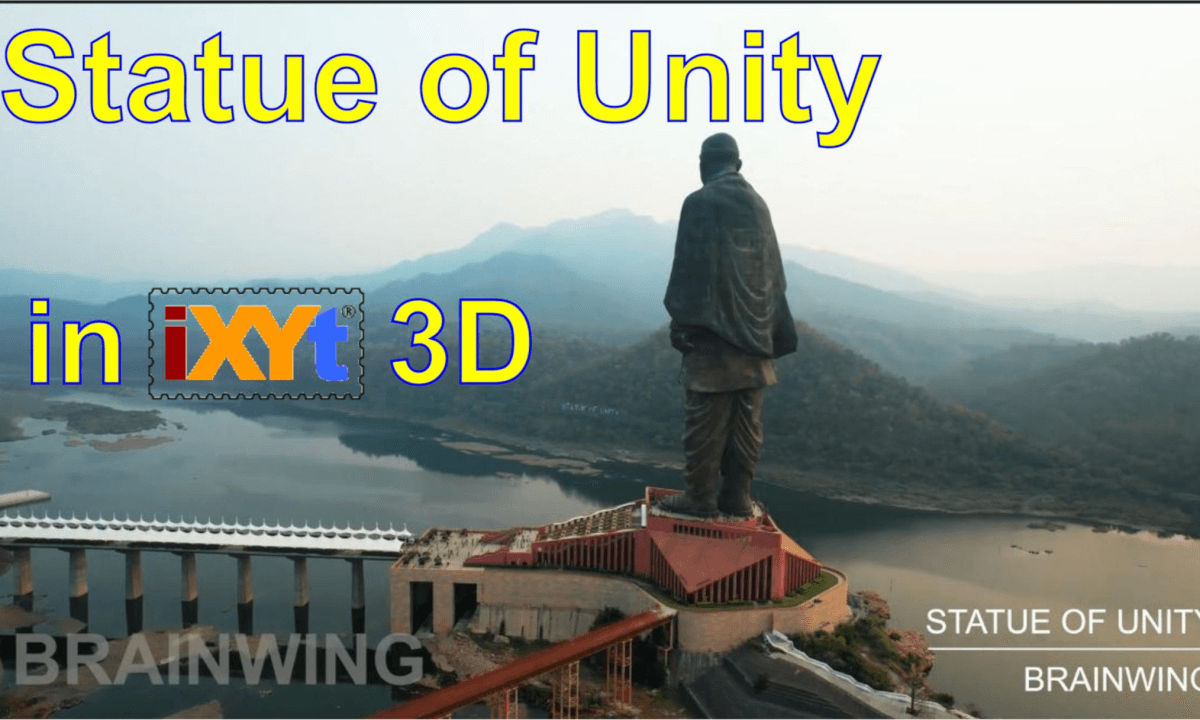 Statue of Unity, Gujarat state, India in iXYt 3D video for VR