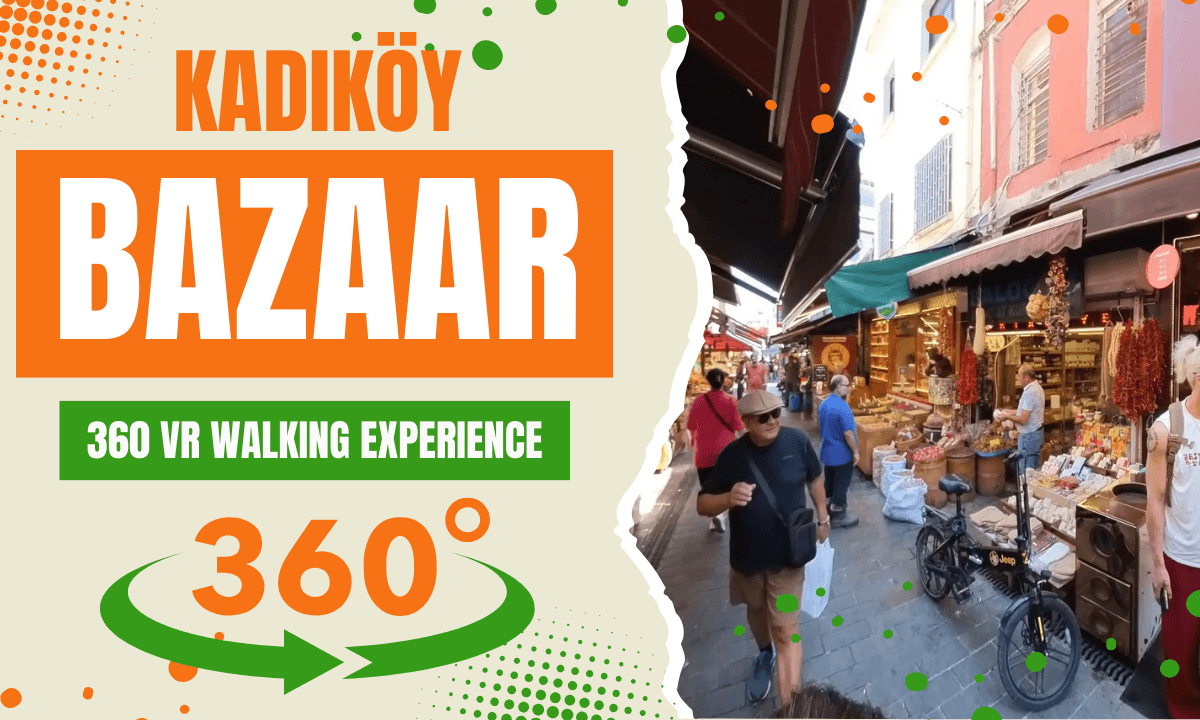 Strolling Around Kadıköy Bazaar - 360 VR Video | DeoVR