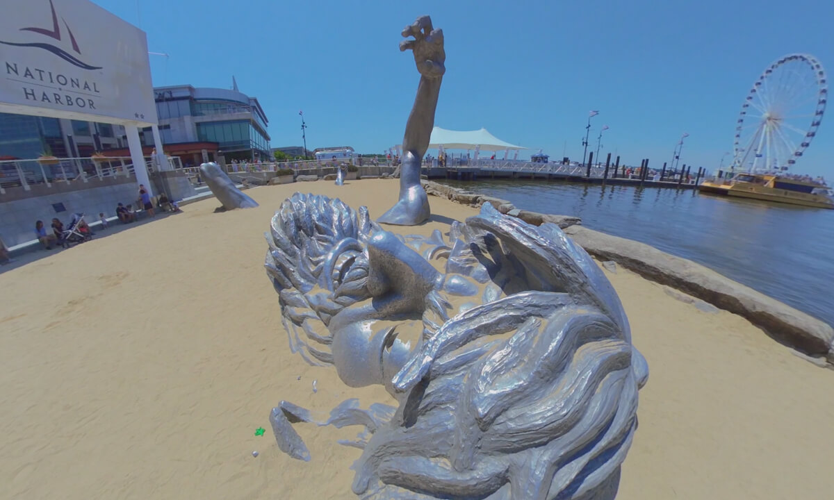 Awakening Statue at National Harbor 3D 180 VR | DeoVR