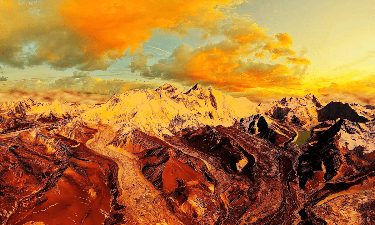 Sunset over Mount Everest 8K - real3d - VR Video | DeoVR