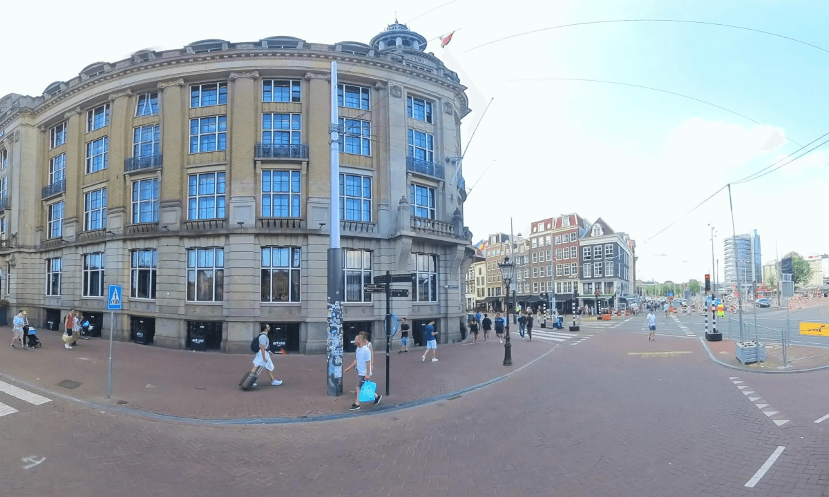 Tour in Amsterdam from above Scooter VR 360 the Netherlands Part1