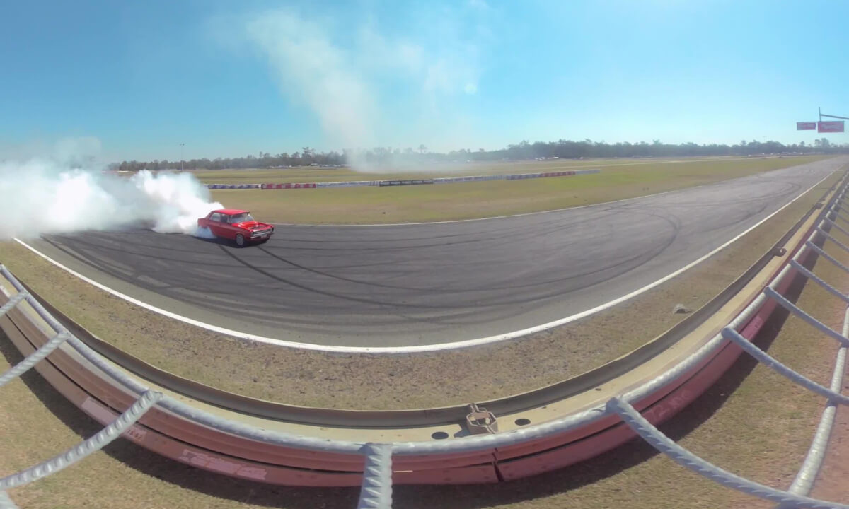 VR180 3D | BURNOUT 2 | Powercruise #96 | Willowbank Raceway, QLD Australia