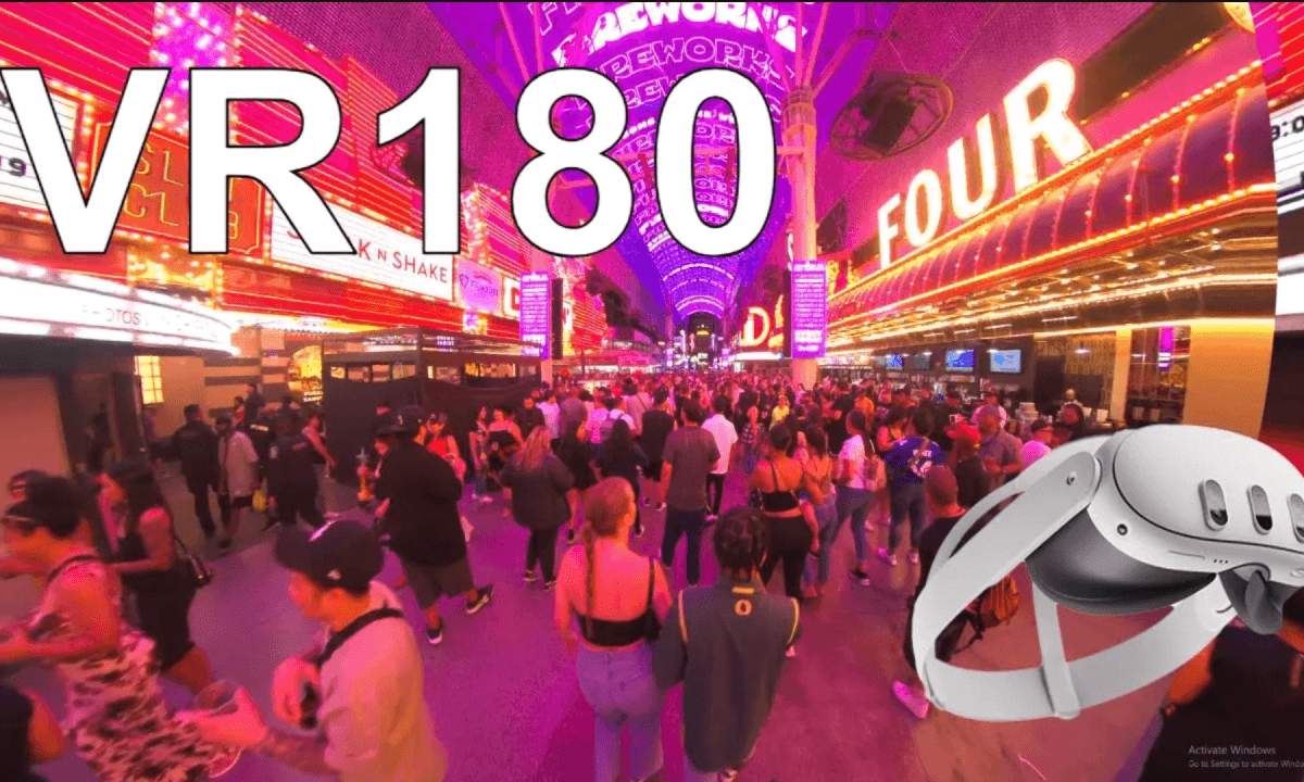 Virtual Vegas! 6K 3D Fremont Street Experience CRAZY PEOPLE!