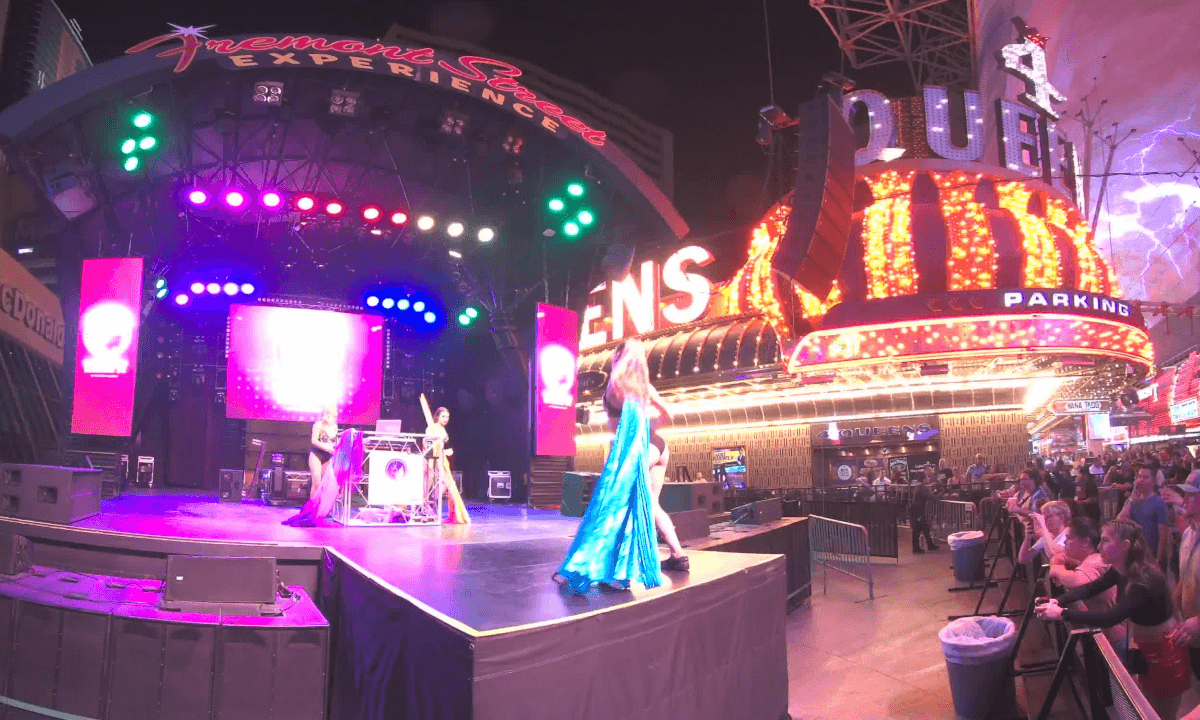 Virtual Vegas 6K Vr180 Dancing DJs Cake by Ocean! | DeoVR