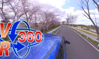 VR Drive 40 [Hyogo Edition] Sakura along the Muko River [Insta360 ONE X 5.7K VR]