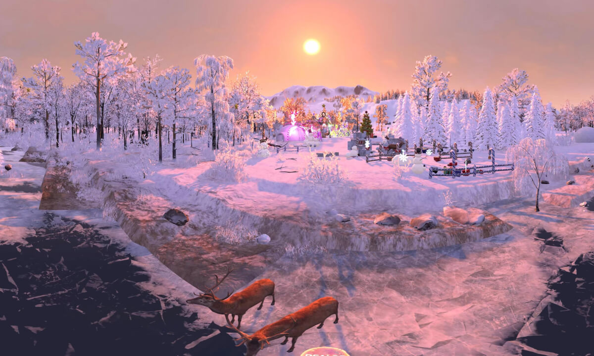 Christmas snow scenery 8K - real3d - VR Video | DeoVR