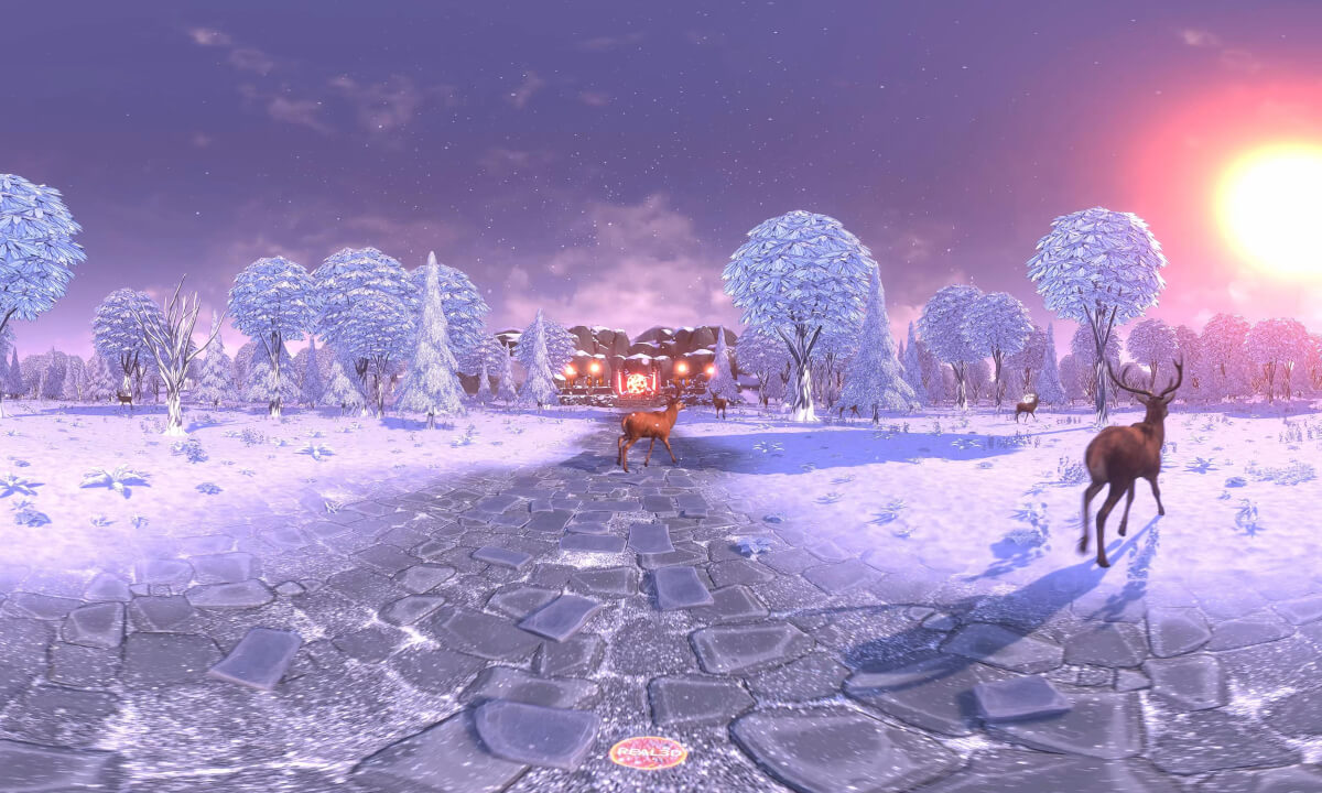 Snow Scenic Shrine 8K - real3d - VR Video | DeoVR