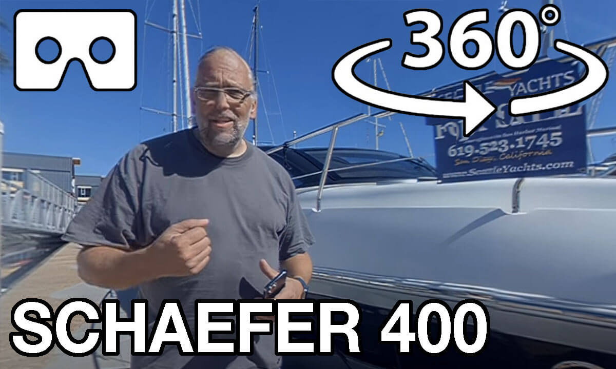 Schaefer 400 power boat - Sailing360 - VR Video | DeoVR