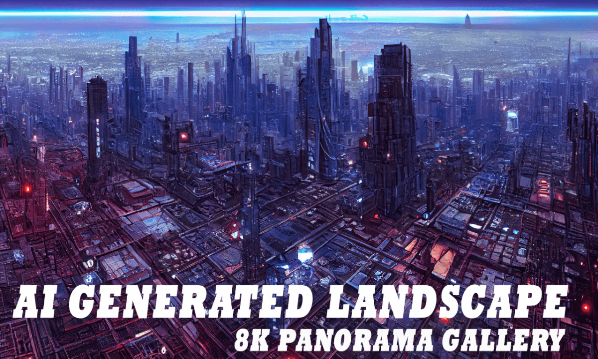 8K AI Generative Landscape - cyberpunk, abstract, planets