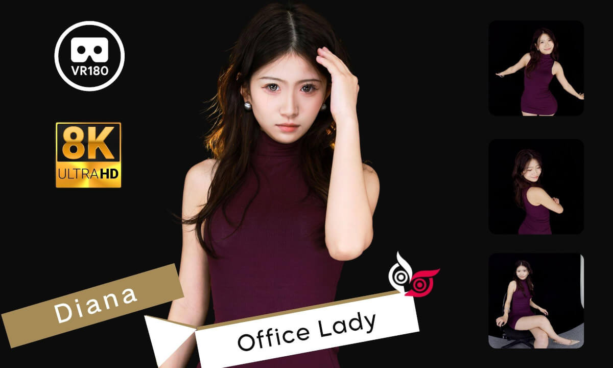 Model - Diana Part 1 Office Lady 8K 3D VR180 ASMR | DeoVR