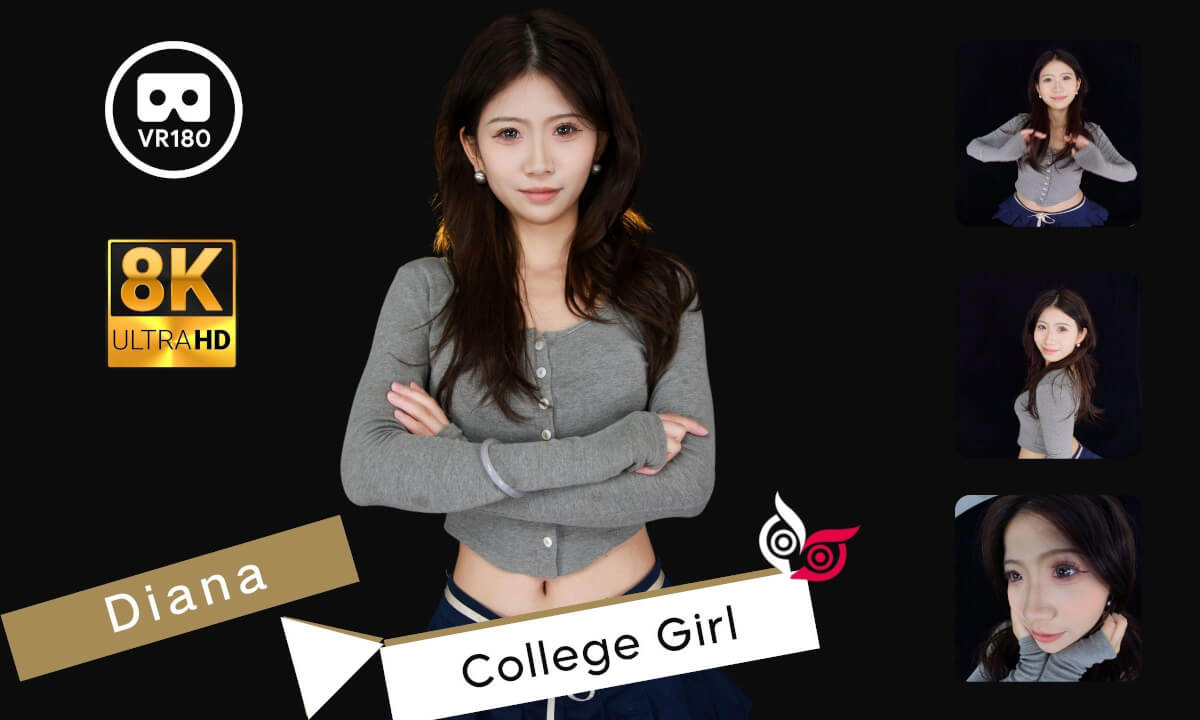 Model - Diana Part 2 College Girl 8K 3D VR180 ASMR | DeoVR