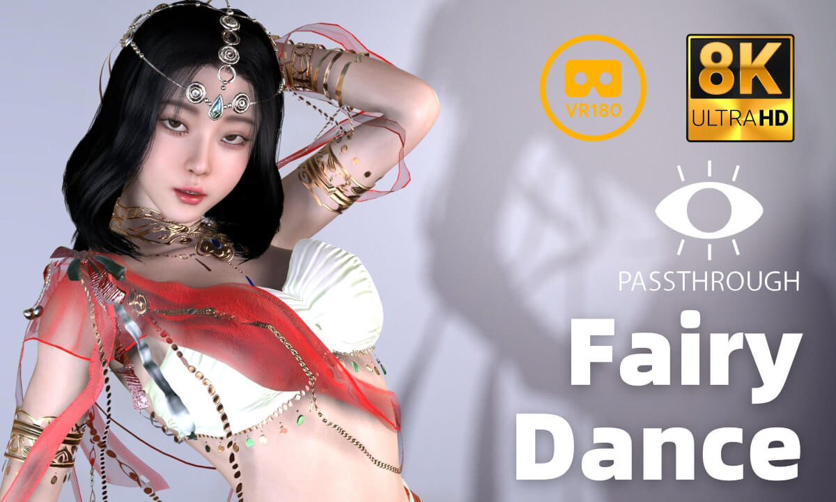 Fairy Lady Chinese Dance - 8K 3D 180° VAM MMD Passthrough