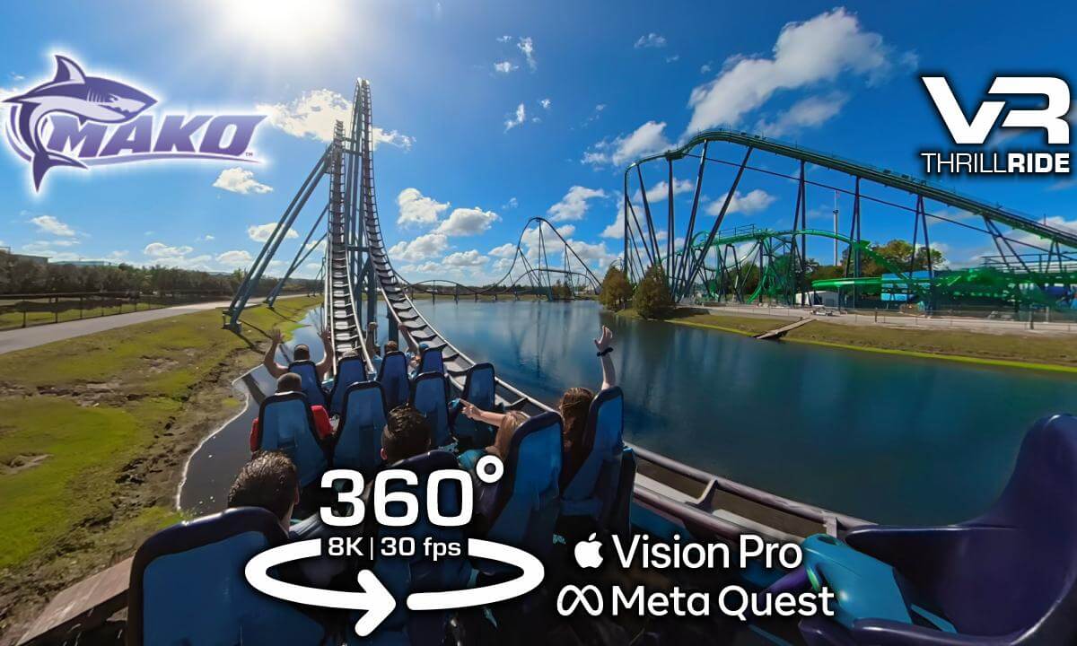Mako 8K 360°: The Wildest VR Roller Coaster Ride immersive onride POV ...