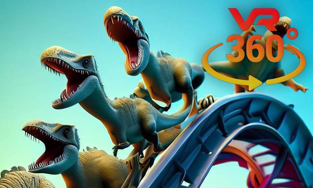 Roller Coasters Dinosaurs VR 360° - VR360 - VR Video | DeoVR