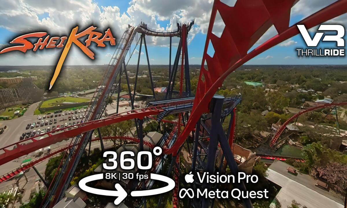 SheiKra 8K 360° POV: Front & Back Row | The Ultimate Dive VR Roller ...
