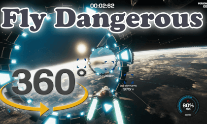 Fly Dangerous VR Flyby 1st time playing - Thorns VR 360 4k