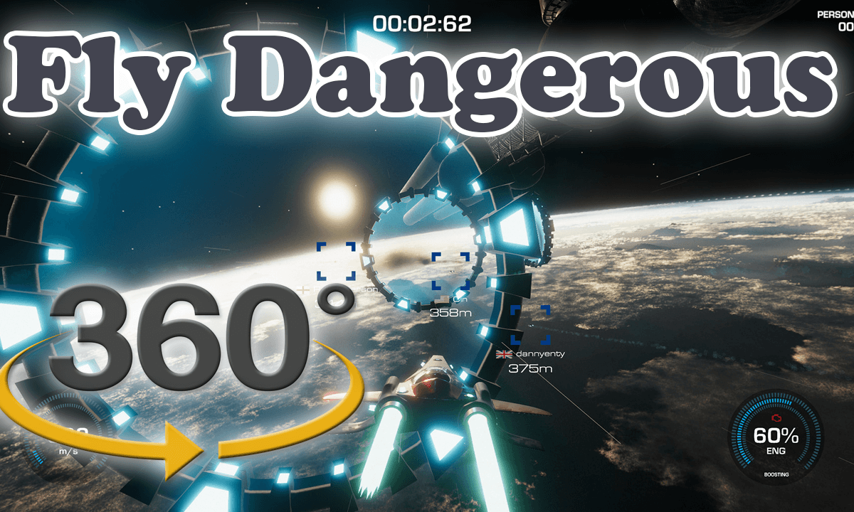 Fly Dangerous VR Flyby 1st time playing - Thorns VR 360 4k