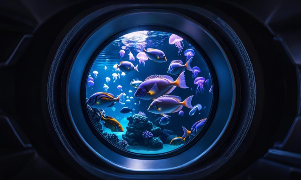 深海鱼缸Deep sea fish tank - VisionProVR - VR Video | DeoVR