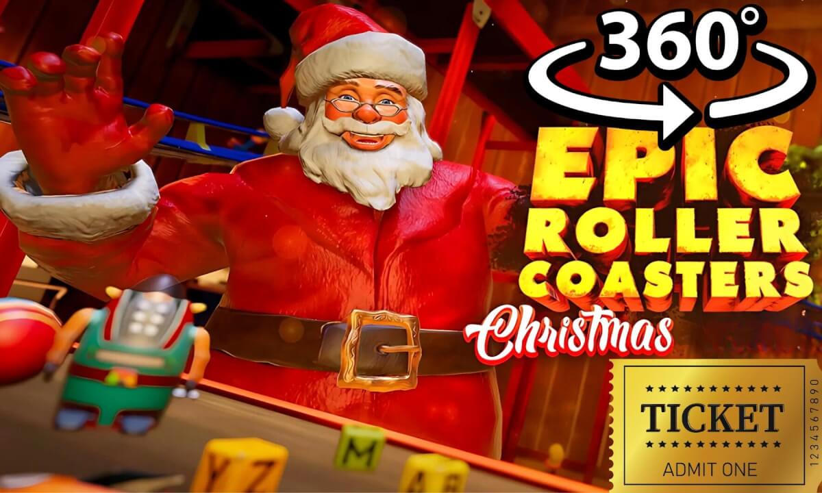 360° INSIDE Santa's 🎅 TOY FACTORY | Epic Christmas 🎢 Rollercoaster VR