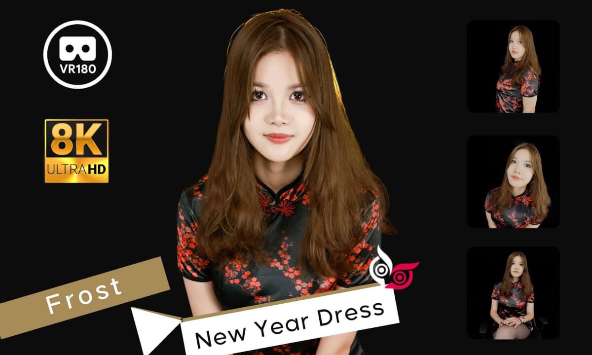 Model - Frost Part 1 New Year Dress 8K 3D VR180 ASMR | DeoVR