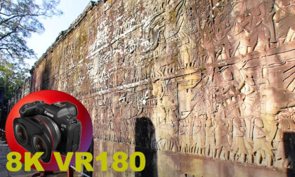 BAYON TEMPLE ANGKOR overview and incredible carved wall