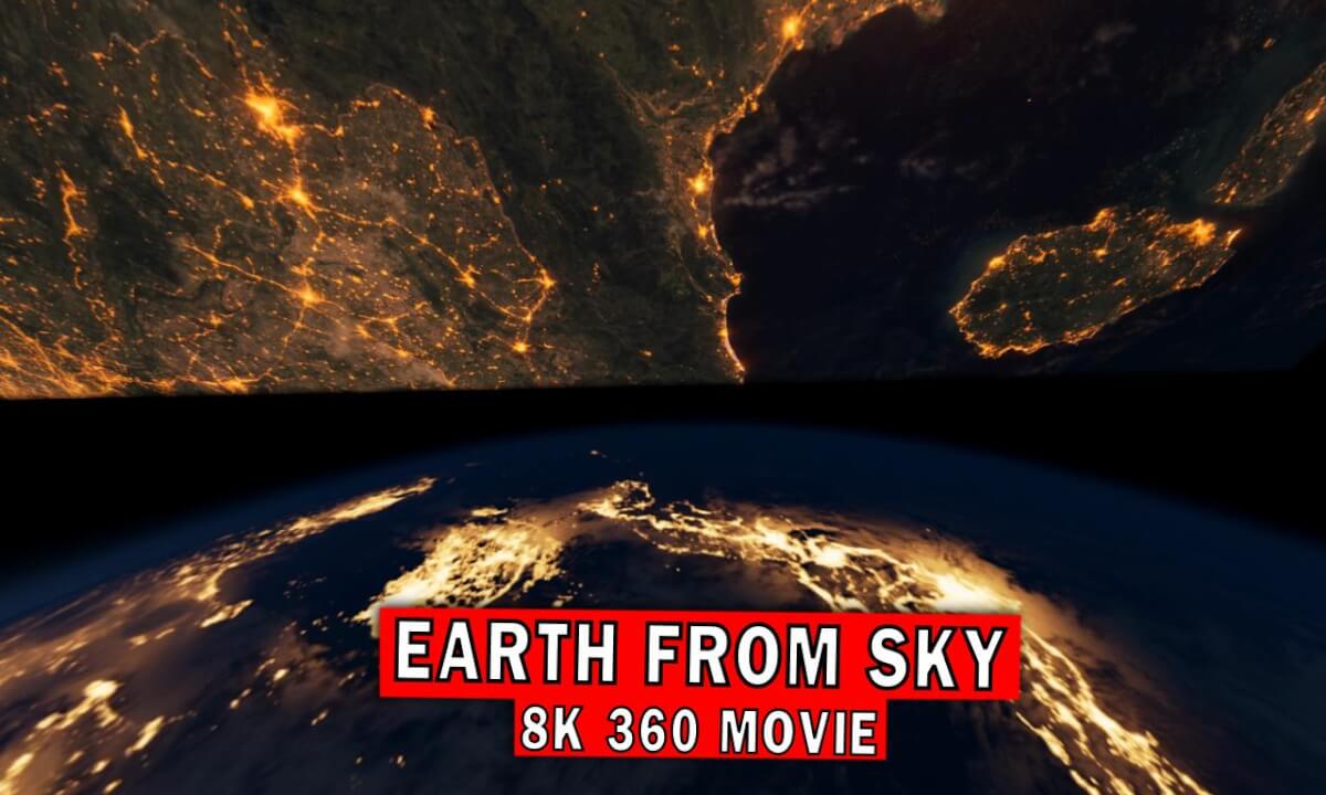 Night earth from sky | 8K 360 | DeoVR