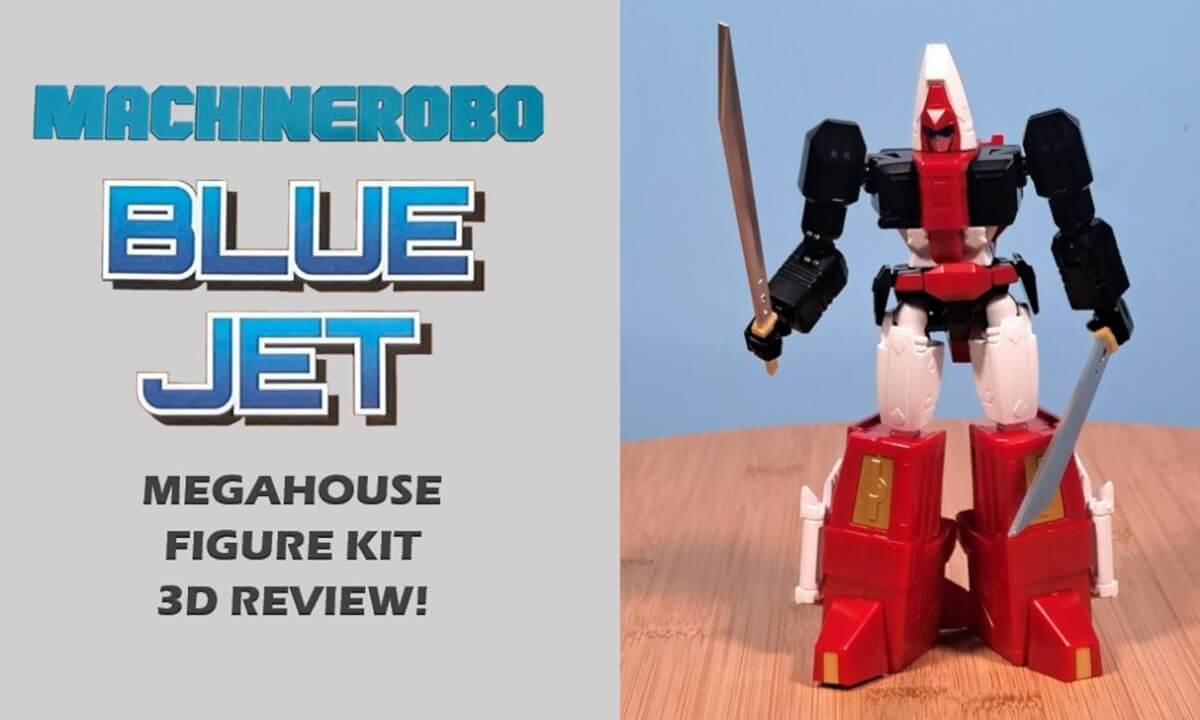 Blue Jet MegaHouse Machine Robo Figure Kit Review in 3D!